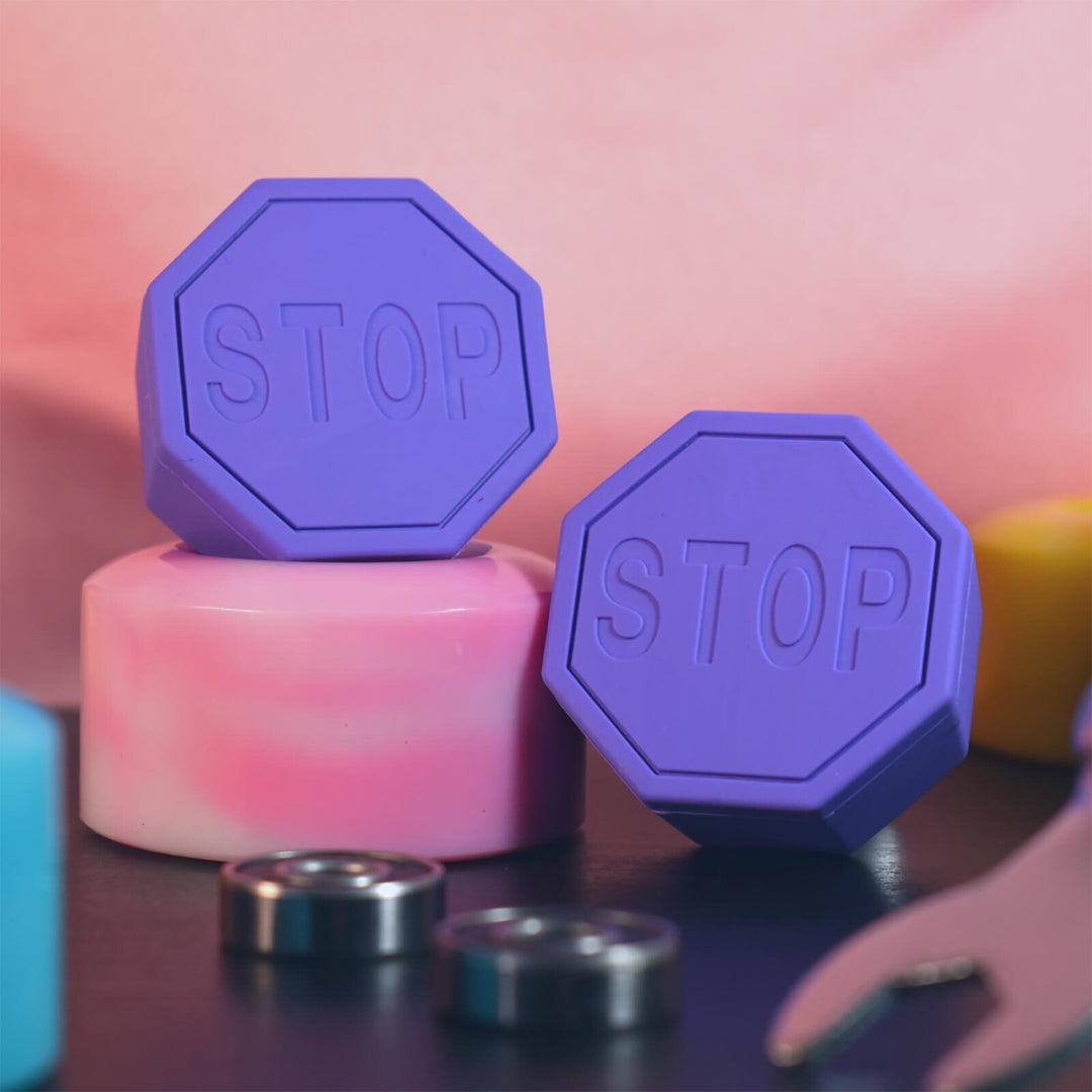 Stop Sign Toe Stops - PURPLE