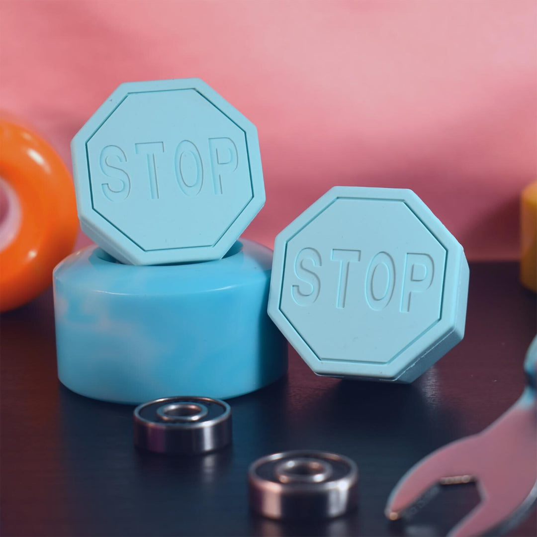 Stop Sign Toe Stops - AQUA