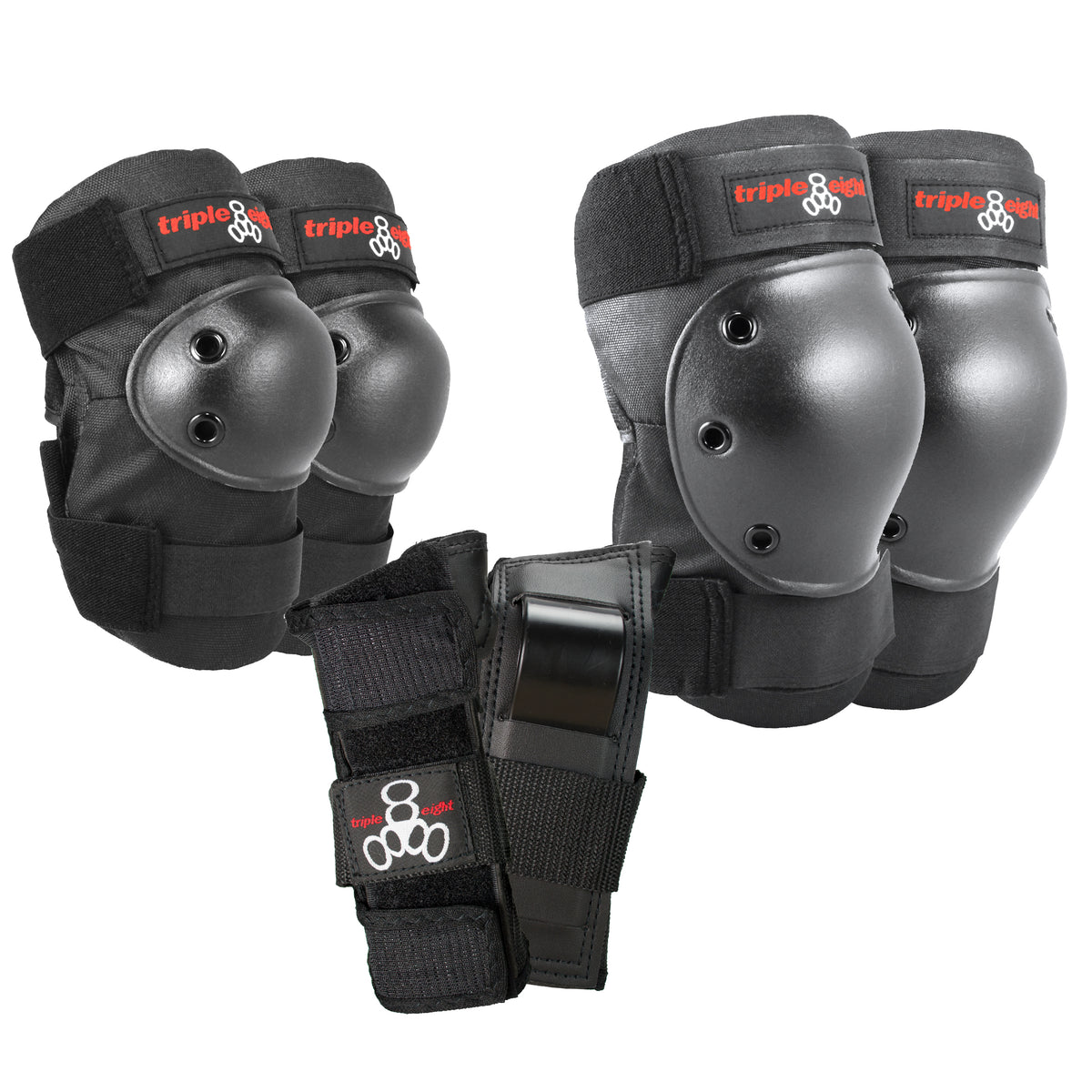 Triple 8 Saver Series 6-Pack - BLACK | Pigeon's Roller Skate Shop