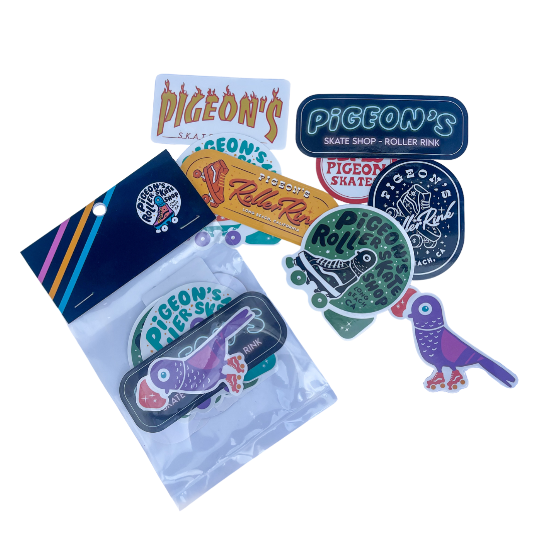 Pigeon Sticker Pack | Pigeon's Roller Skate Shop