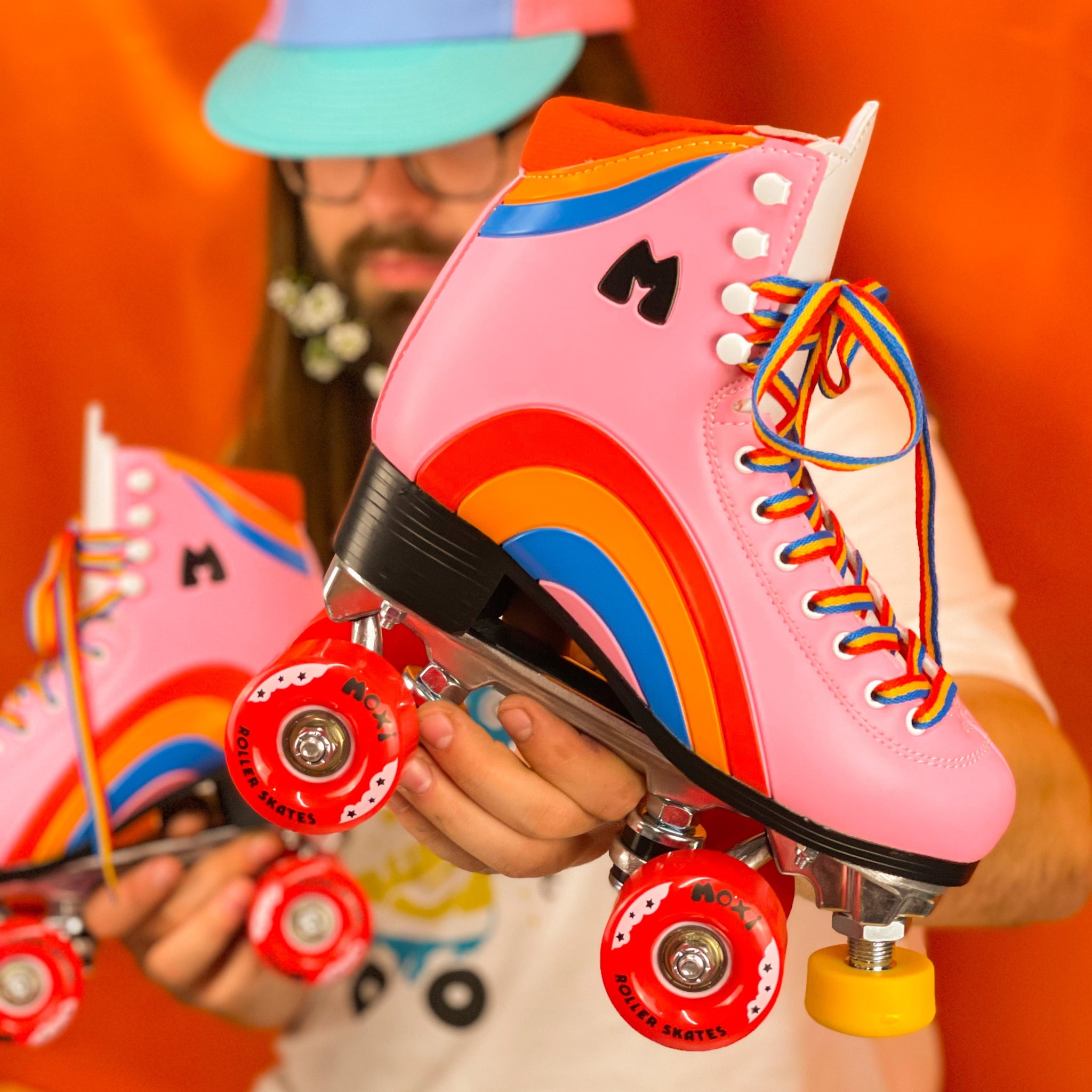 Moxi Rainbow Rider - PINK | Pigeon's Roller Skate Shop